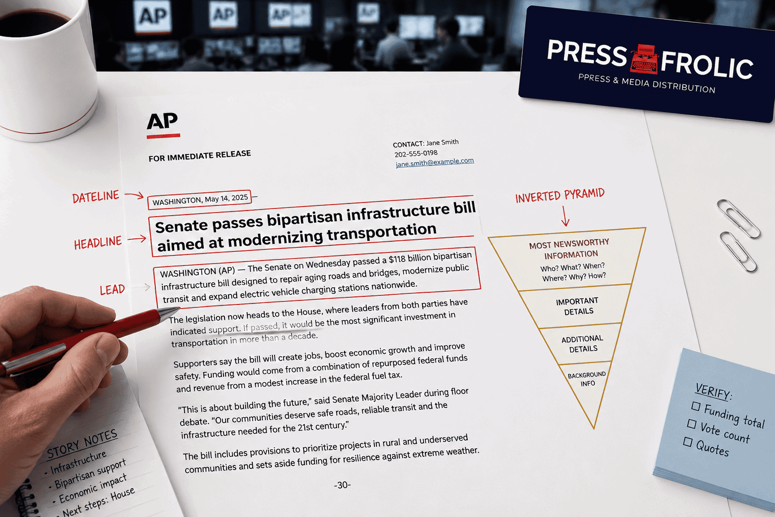 AP Style Press Release Examples: 10 Formats That Work